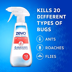 Zevo Multi Insect Killer Spray, Ant, Roach & Fly Bug Spray, Twin Pack