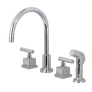 Kingston Brass KS8721CQL Claremont Widespread Kitchen Faucet, Polished Chrome