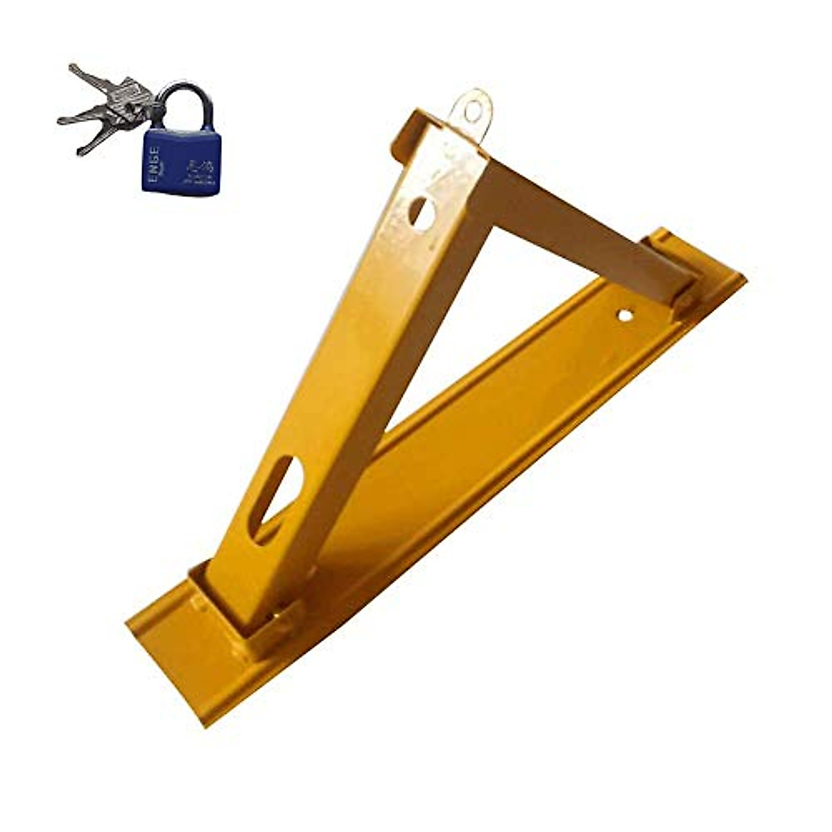 SEFAX Folding Parking Barrier Removable Parking Space Lock Security Pile Parking Lock Car Parking Place Lock Fixed Parking Space Lock (Size : No Lock)