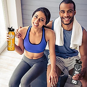 Personalized Water Bottles Custom Insulated 24oz Engraved Water Bottle Bulk Stainless Steel with Draw for Women Girls Boys Men School