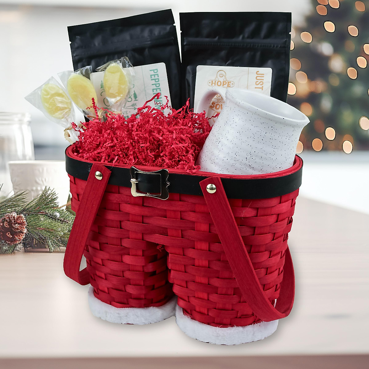 MagicWater Supply Soft & Thin Cut Crinkle Paper Shred Filler (2 LB) for Gift Wrapping & Basket Filling - Red