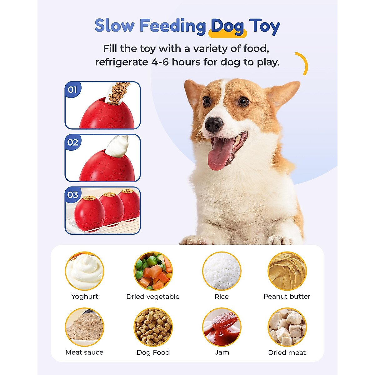 Treat Dispensing Dog Toys, Interactive Dog Toys Dog Puzzle Slow Feeder Chew Toys for Large Dogs, Dog Toy for Aggressive Chewers
