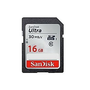 SanDisk Ultra 16GB SDHC Class 10/UHS-1 Flash Memory Card Speed Up To 30MB/s- SDSDU-016G-U46 (Label May Change) [Old Version]