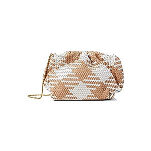 Nyla Tan/Cream Woven Clutch Tan/Cream / O/S