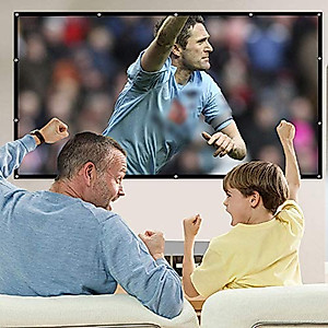 Projection Screen 16:9 HD Foldable Anti-Crease Portable Projector Movies Screen for Home Theater Outdoor Indoor Support Double Sided Projection - 60 inch/72 inch/84 inch/100 inch