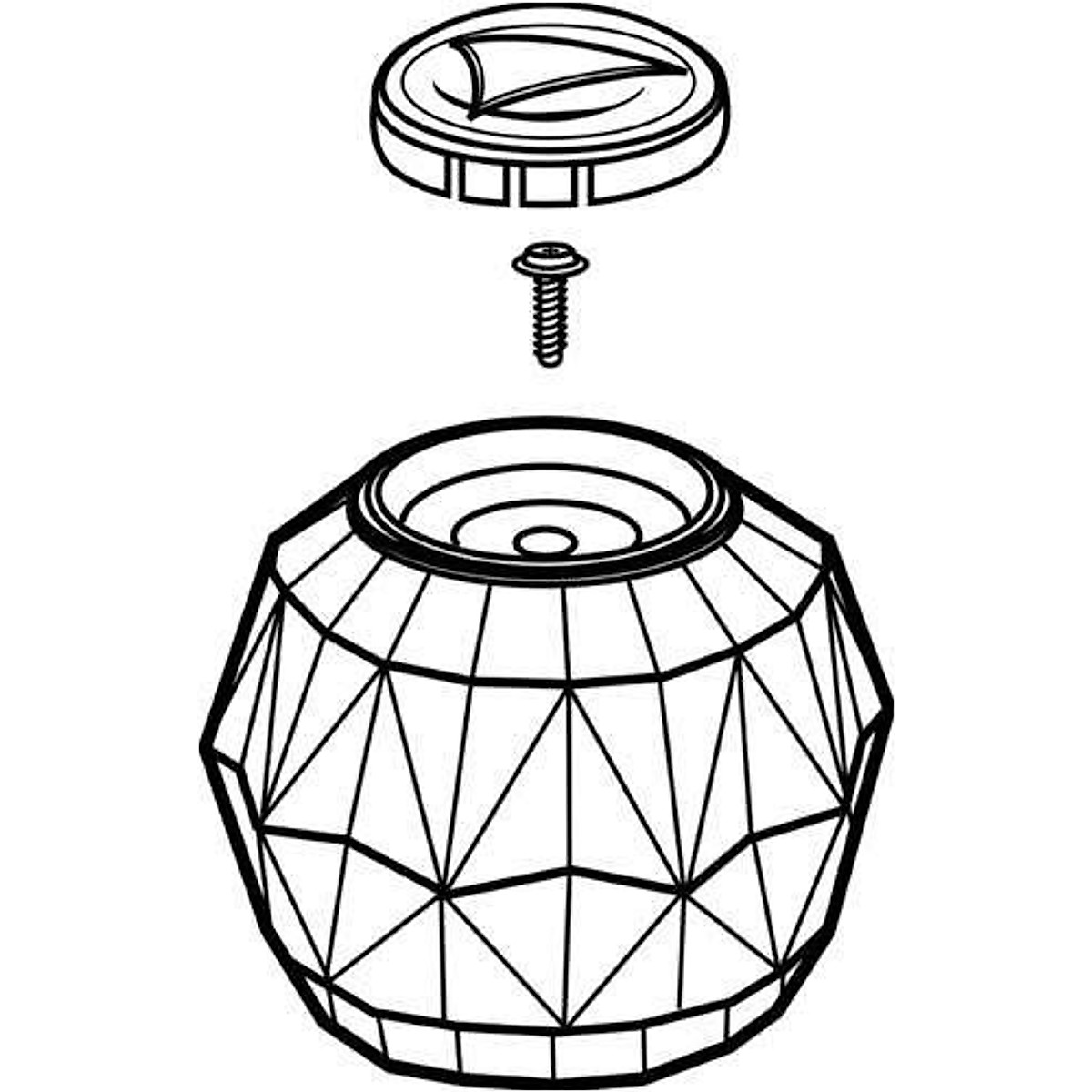 Delta Faucet H31 Single Clear Knob Handle Kit