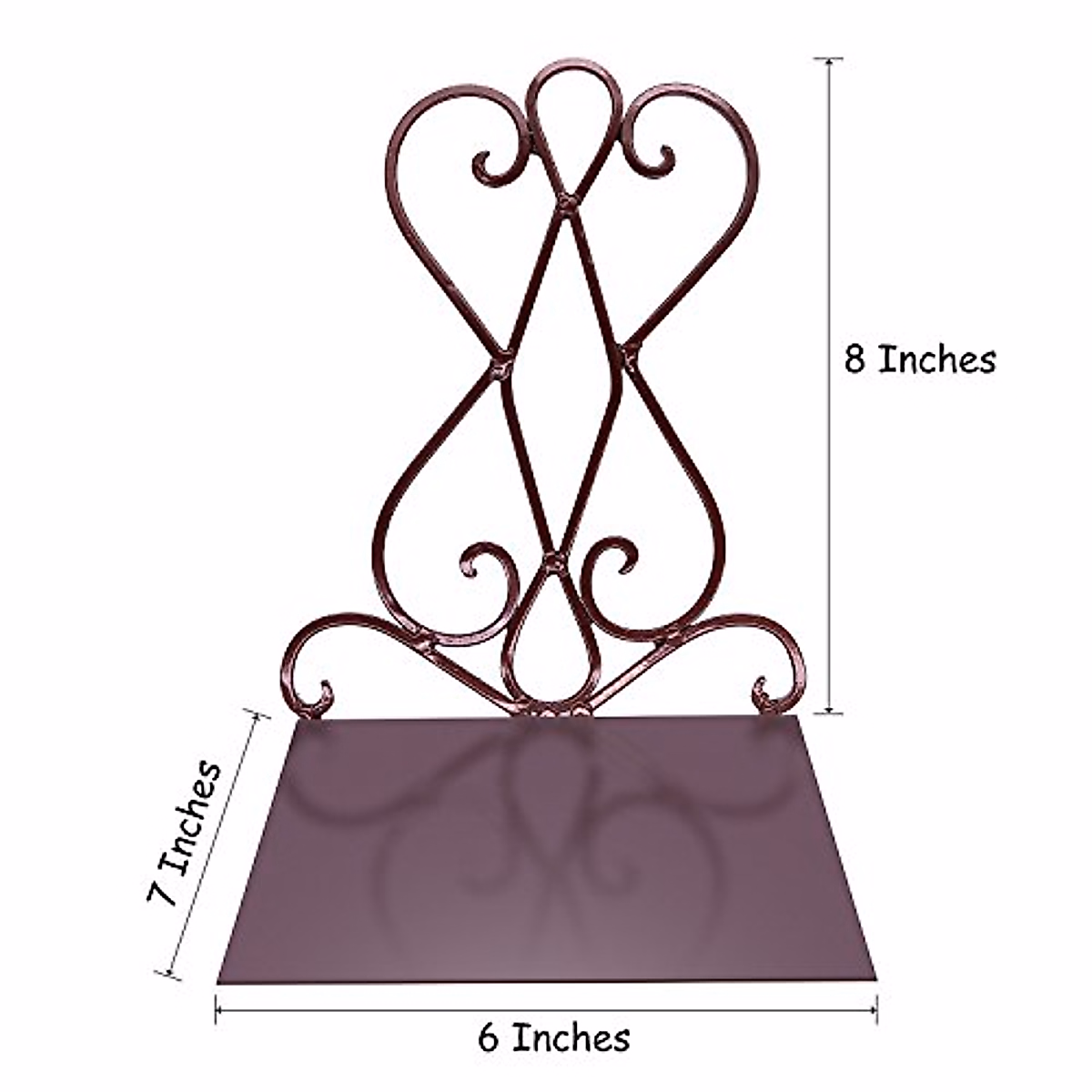 Anwenk Vintage Bookends Book Ends Bronze Heavy Duty Book Holders Long Base Luxury Art Retro Antique Style, w/Felt Pads to Protect Bookshelf Bookcase, Bronze