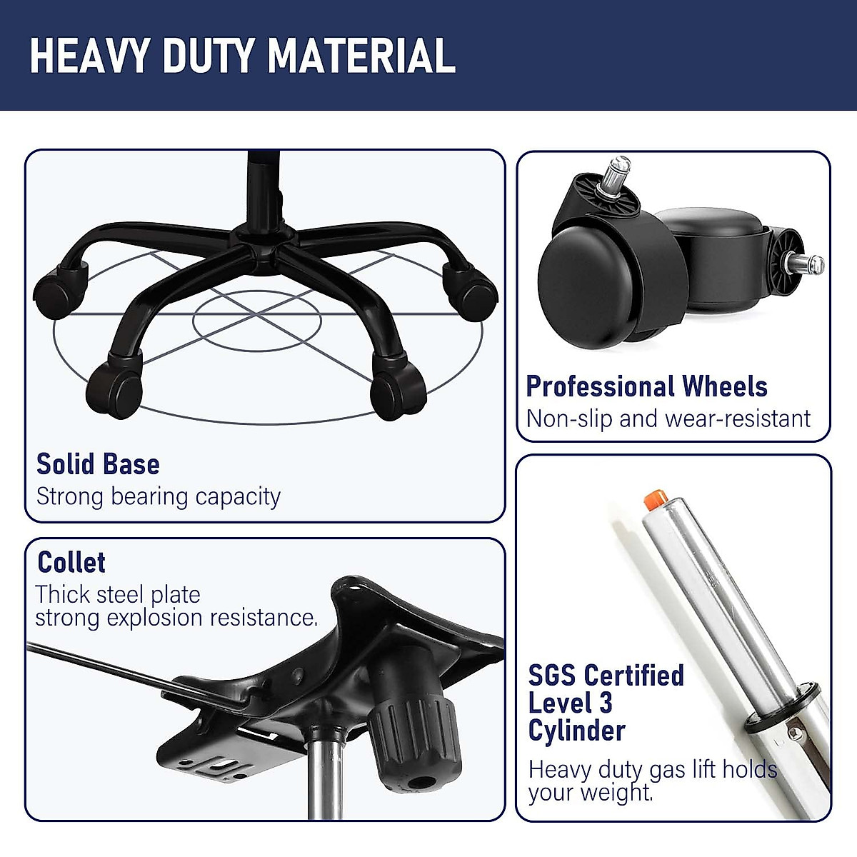 Ergonomic Office Chair High Back Home Office Desk Chair with Wheels Computer Chair with Lumbar Support PU Leather Executive Office Chair，Brown