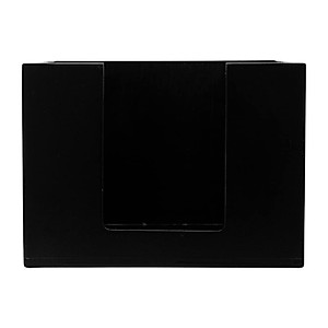 Restaurantware 5.5 x 4 Inch Cocktail Napkin Holder, 1 Square Flat Napkin Holder - For Bars, Kitchen Tables, or Countertops, Sturdy, Black Bamboo Tissue Napkin Holder, Dining Room Decor