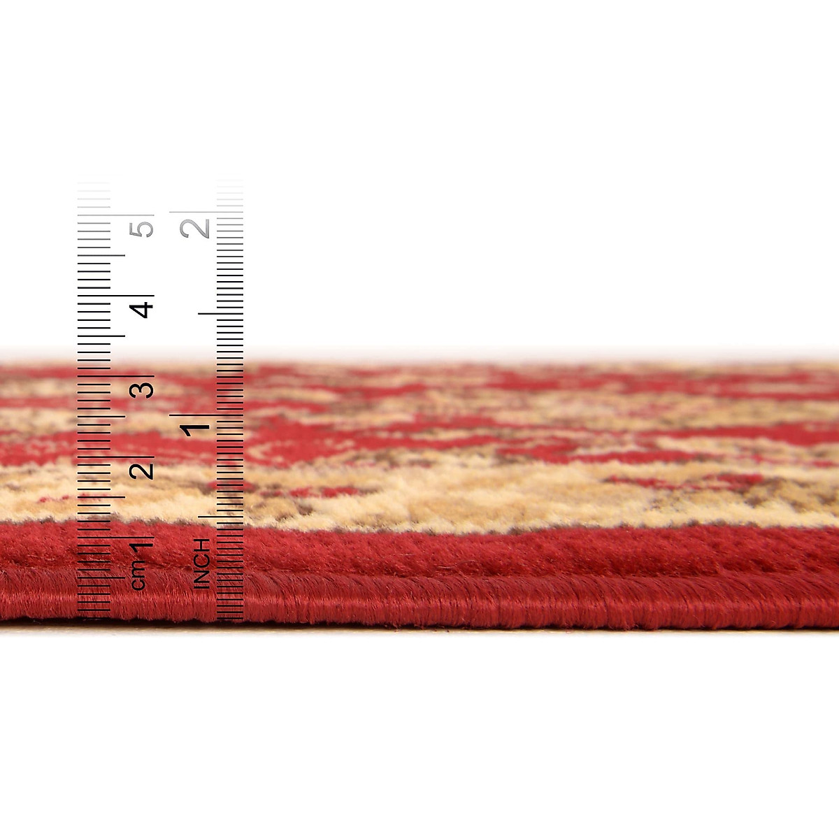 Rugs.com Yasmin Collection Rug – 6' x 9' Burgundy Medium Rug Perfect for Bedrooms, Dining Rooms, Living Rooms