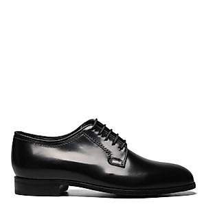 Florsheim Men's Lexington Plain Toe Oxford, Black Shiny, 9 X-Wide