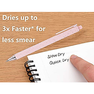 RIANCY 12 PCS Retractable Gel Pens Set with Black Ink - Best Pens for Smooth Writing & Comfortable Grip - Cute Pink Pens for Journaling - Great for School, Office, or Personal Use
