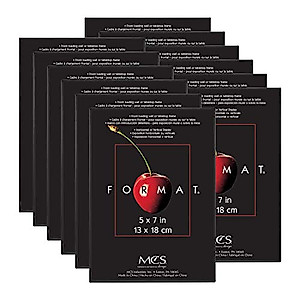 MCS Format Picture Frames, Gallery Wall Frames, Black, 5 x 7, 12-Pack