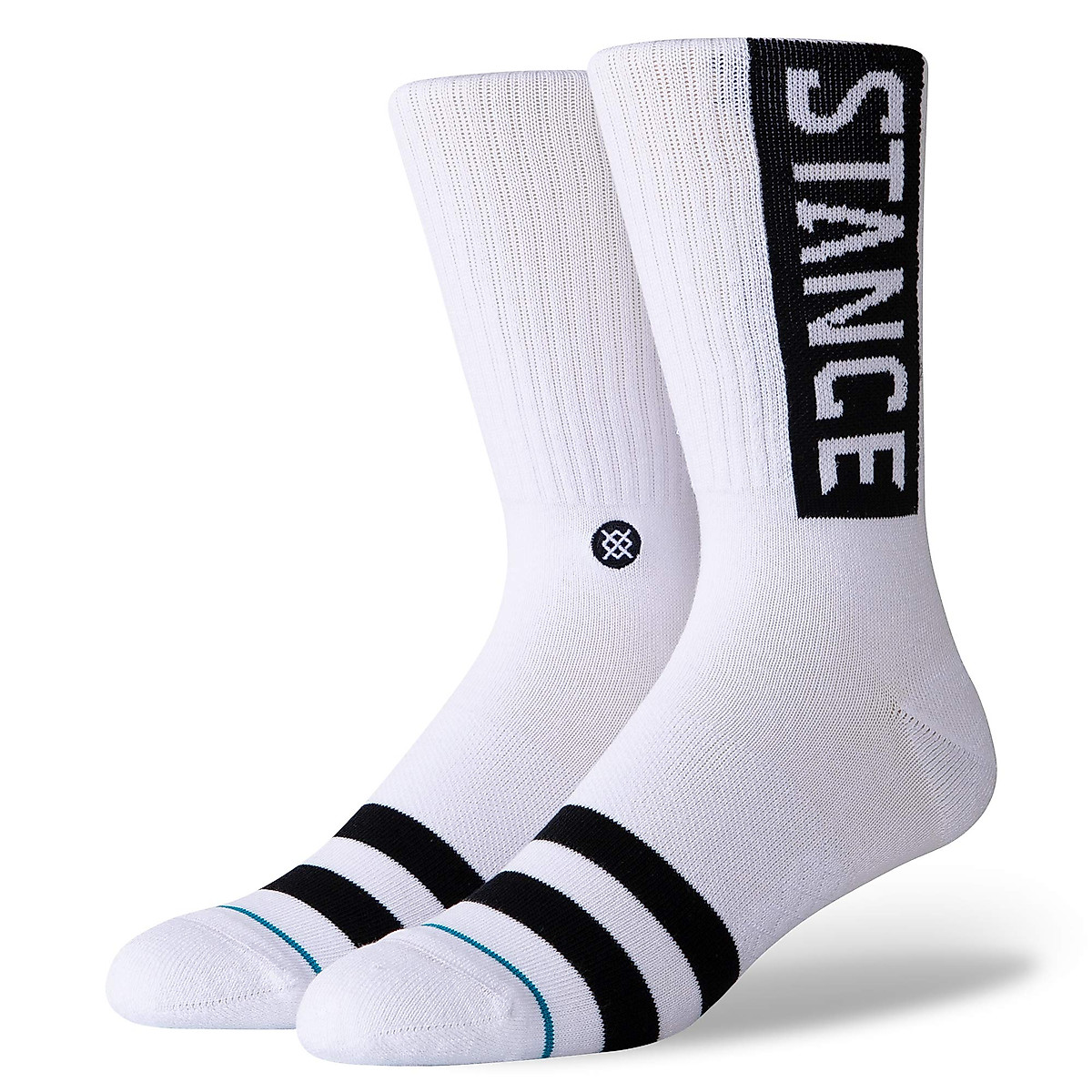 Stance OG Crew Socks (Large, White)