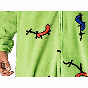 Bioworld The Nightmare Before Christmas Adult Oogie Boogie Costume Kigurumi Union Suit Pajama Outfit Green