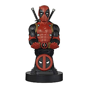 Exquisite Gaming: Marvel: Deadpool Plinth - Original Mobile Phone & Gaming Controller Holder, Device Stand, Cable Guys, Licensed Figure