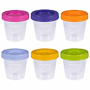 ARNO Food Containers Screw Seal Lid Twist Top Storage Organizer Twist Cap 11.8 OZ Set of 6 BPA Free