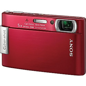 Sony Cybershot DSC-T200 8.1MP Digital Camera with 5x Optical Zoom with Super Steady Shot Image Stabilization (Red)