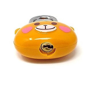 Honbay Cute Cartoon Animal Padlock Mini Brown Bear Padlock Lock with Key - for Jewelry Box, Purse, Handbag, Backpacks, Cabinet, Treasure Chest, Suitcases, Lockers, Letter Box, Diary, Notebook, etc