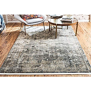 Unique Loom Baracoa Collection Area Rug - La Cabana (5' 5" x 8' Rectangle, Fume Gray/ Brown)