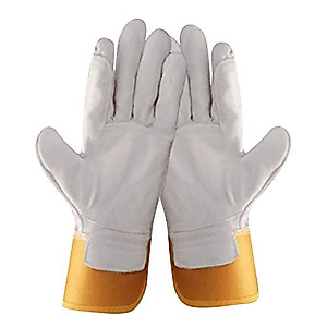 WINGOFFLY Thornproof Cowhide Leather Gardening Gloves Rose Pruning Planting Working Gloves