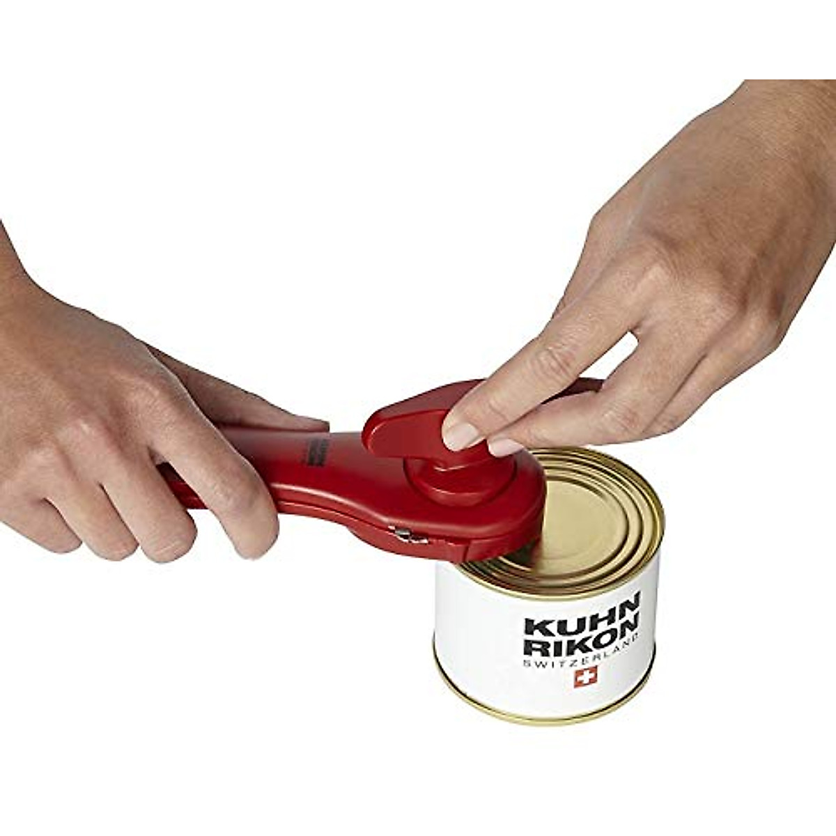 Kuhn Rikon Slim Safety Smooth Touch Can Opener, No Sharp Edges, LIDLIFTER®+ 6.5" Black