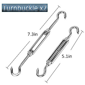 Ankuka Waterproof Sun Shade Sail Canopy Rectangle UV Block for Outdoor Patio and Garden, Yard Activities 2022 (Hardware Kits)