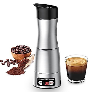 KreeySant Portable Coffee Maker 12V/24V/110V Compact Espresso Machine for Driving Office Home, 3-in-1 Multi-Function Coffee Maker with LCD Screen Display Fast Heating