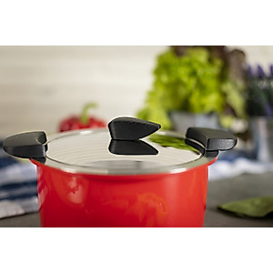KUHN RIKON Hotpan Serving Casserole Pot, 3 Litre/22 cm, Red