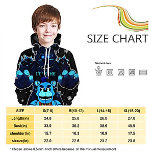 BLYLUXU Youth Hoodie Boys and Girls 3D Printed Pullover Sweatshirt Kids Cartoon Game Sport Hoodie 4-X-Large