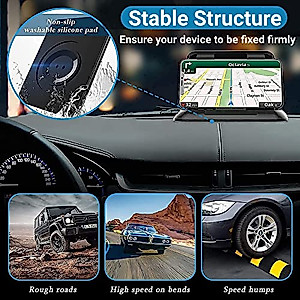 Leaflai Silicone Car Dashboard Phone Holder Mount, Anti-Slip Car Phone Mount Silicone Car Pad,Non Slip Phone Pad for Car Compatible with iPhone 14 Samsung Galaxy Android Smartphone, GPS