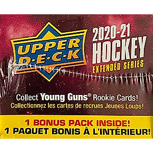 2020/21 Upper Deck Extended Series NHL Hockey Blaster Box - 7 Packs per Box - 8 Cards per Pack - Collect Young Guns Rookie Cards