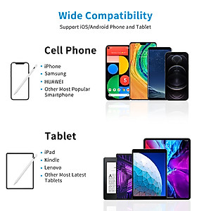 Stylus Pen for Lenovo Yoga 7i 14" 2 in 1 Laptop,Digital Fine Point Tip Active Pen for Lenovo Touch Screens on Precise Drawing/Writing/Sketching Stylus Active Pen,White