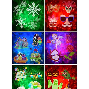 IIIL Christmas Light Projector Snowflake, Projector Waterproof Projection Lamp Remote Control Decorations Lighting Halloween Wedding Party Garden Landscape Home Theatre