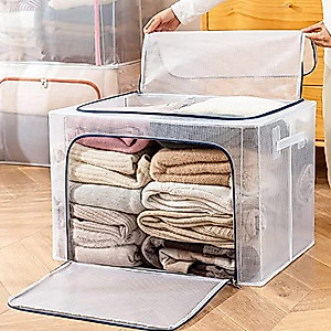 100L Waterproof Clothes Storage Bag 70L Waterproof Transparent Storage Bins
