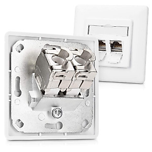 kwmobile Keystone Module Jacks - 12 Piece CAT6A Shielded Keystone Jack RJ45 Cat 6A Ethernet Module 10 Gbit with Shielded Metal Housing