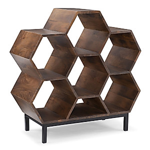 Powell Bianca Hazelnut Honeycomb Bookshelf