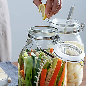 8 Pieces Replacement Silicone Jar Gaskets for Clip Top Storage Jars, 4 Colors Jar Seals Airtight Silicone Gasket Sealing Rings for Regular Mouth Canning Jars