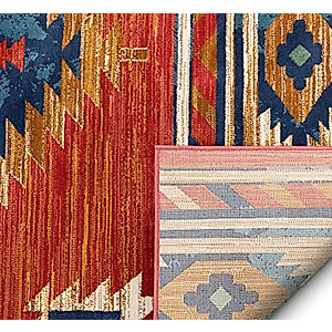 Well Woven Lizette Red Traditional Medallion Mat 2x4 (2'3" x 3'11")