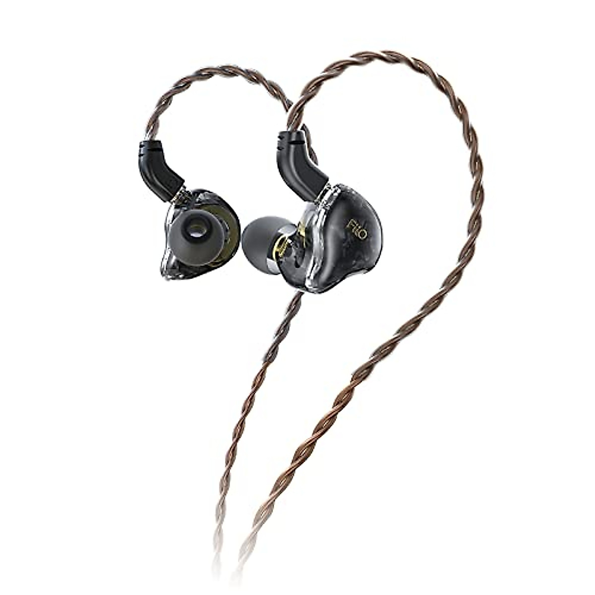 FiiO FD1 Hi-Res Earphone Wired,Beryllium-Plated 1DD,4-Stranded High-Purity Monocrystalline Copper, 0.78pin,Strong Bass (Without Mic,Black)