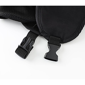 Home Prefer Waterproof Mens Winter Hats with Brim Fleece Lined Earflaps Hat Full Cover Trapper Hat Black