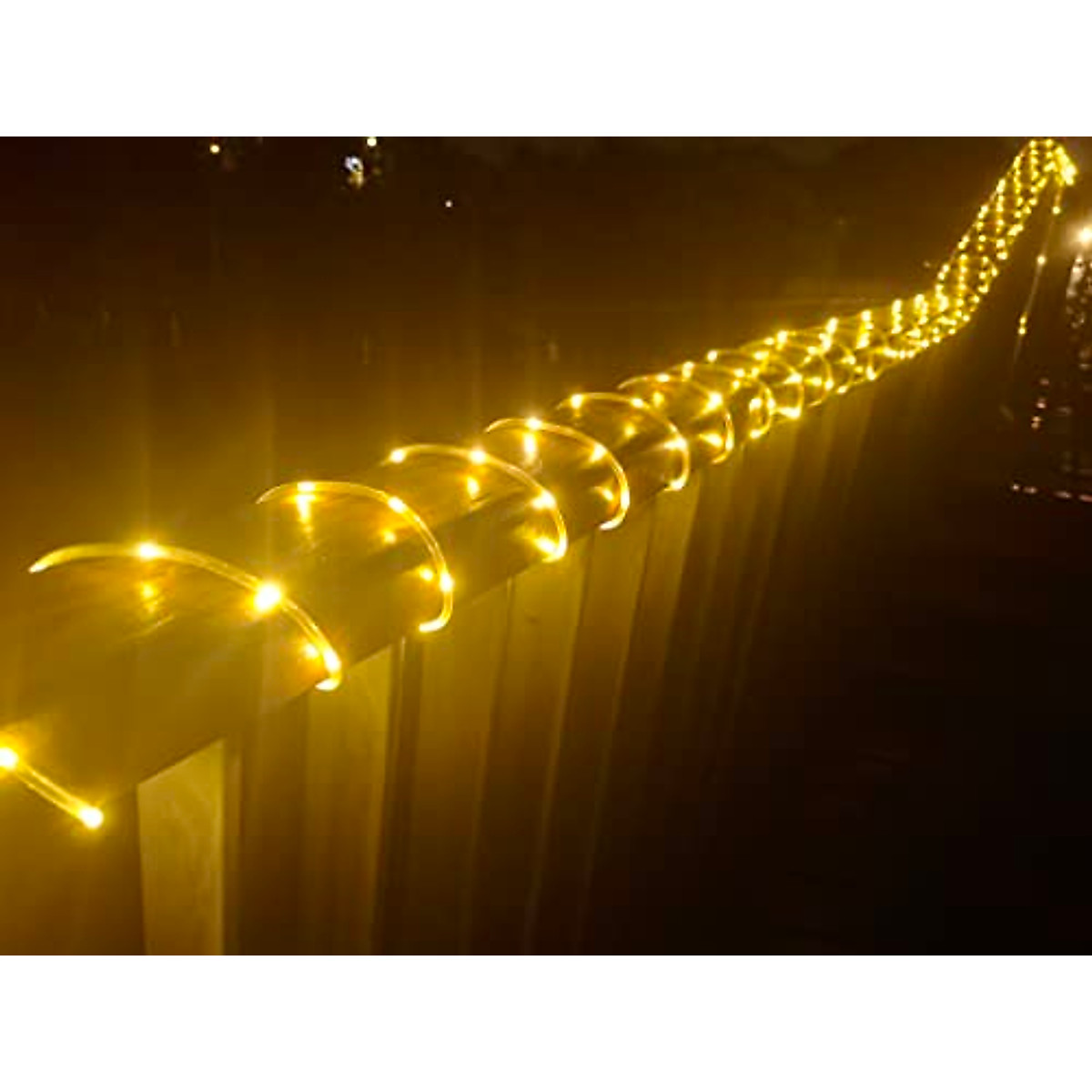 ILUMDECOOD 120V LED Rope Lights, 10M 33ft, Retro Warm White 2700K, Indoor or Outdoor Use, Linkable, Perfect for Deck, Garden, Patio, Landscape Lighting, Camping, Party, Bedroom Décor, Waterproof
