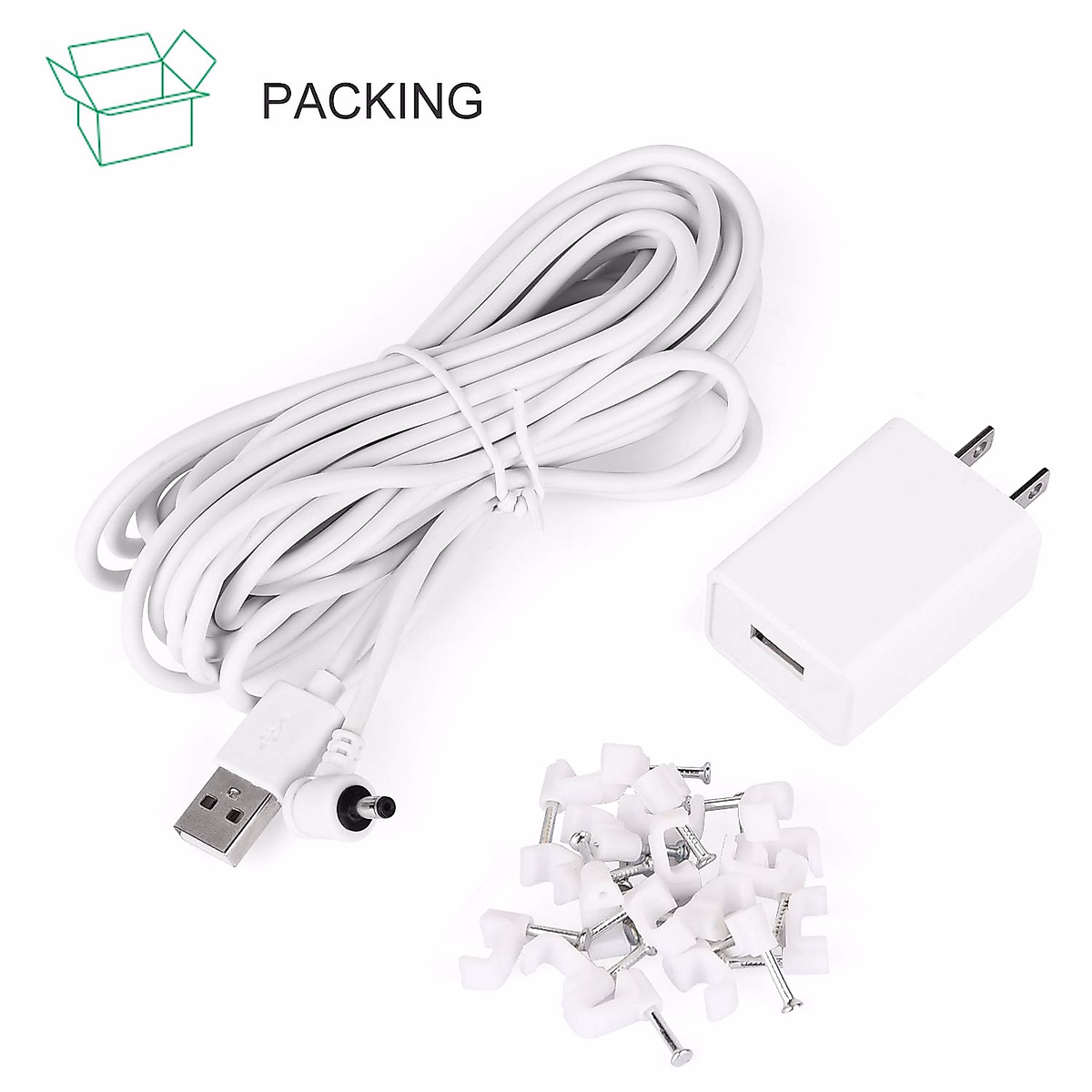 ALERTCAM Power Adapter for Ring Stick Up Cam Battery(3rd Gen), with 30ft/9m Weatherproof Outdoor Cable Continuously Charge Your Camera, No Need to Change The Batteries