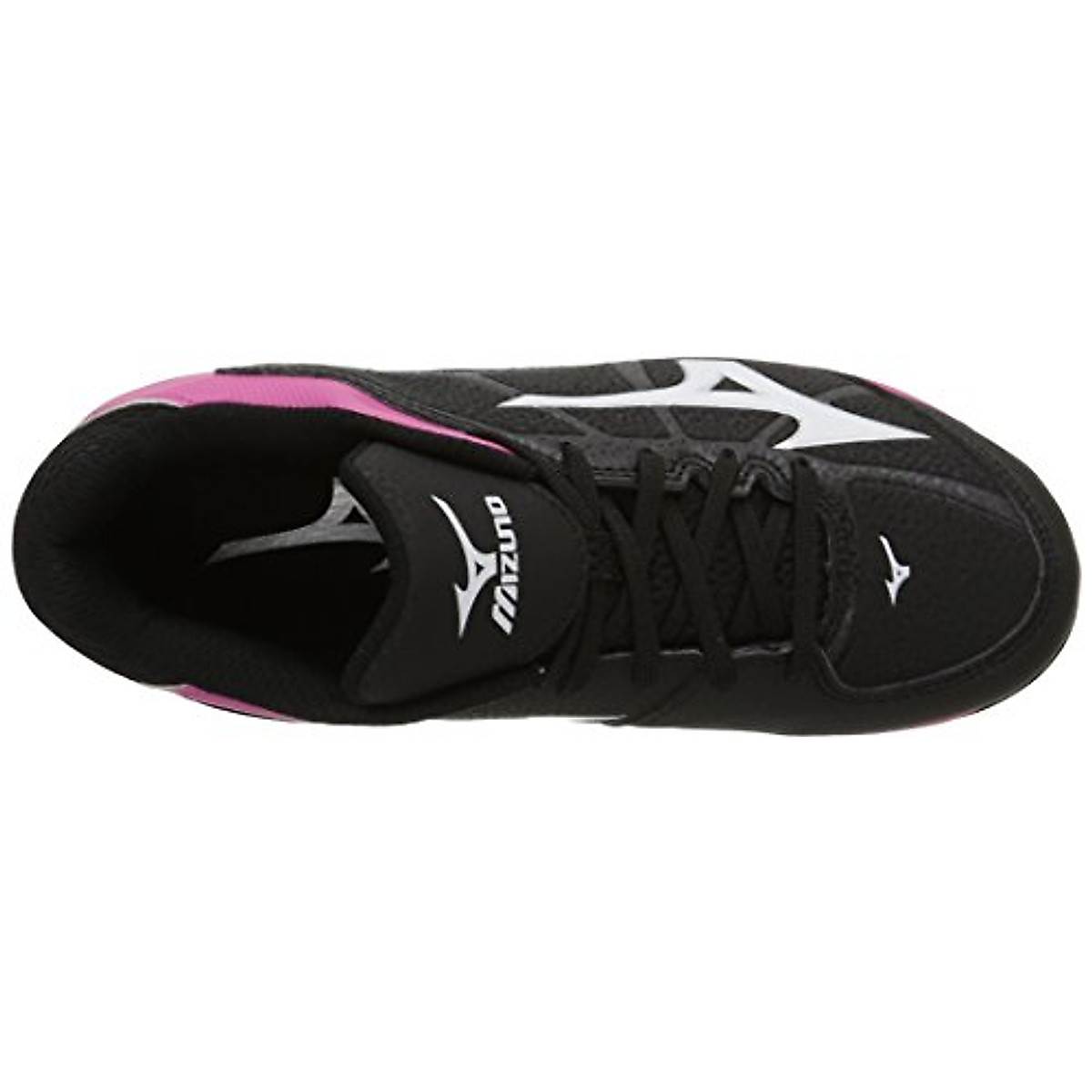 Mizuno 9 Spike ADV YTH FINCH FRHSE6 BP Youth Girls Molded Cleat (Little Kid/Big Kid), Black/Pink, 4.5 M US Big Kid