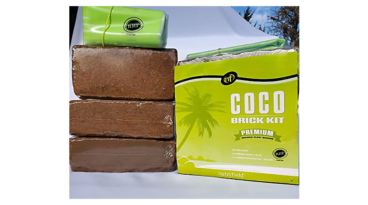 Coco Coir Bricks 5.5 Lbs Pack 3 Coco Bricks RHP Cert pH Balance ...