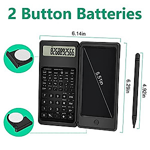 Calculator with Notepad, TRELC 10 Digits LCD Display Scientific Calculator, Multi-Function Portable Desktop Calculator for High School, Office Meeting and Home