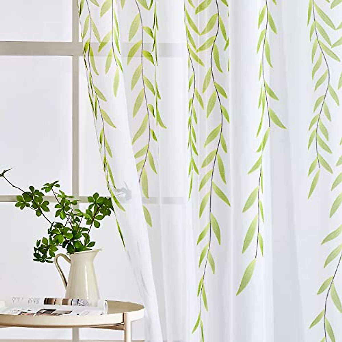 MIULEE Velvet Curtains Olive Green Elegant Grommet Curtains with Sage Sheer Curtains Rod Pocket for Classical Living Room Bedroom Decor 84 Inch
