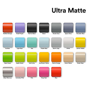 2pcs 4"x8" (10cmx20cm) Sample Ultra Matte Flat Black Vinyl Wrap Auto Car Sticker Decal Film Sheet Bubble Free Air Release Technology