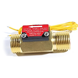 2pcs Fluidmeter Counter 1.5-30L/min DN15 Brass Water Meter Flowmeter Water Meter External Thread Stainless Steel