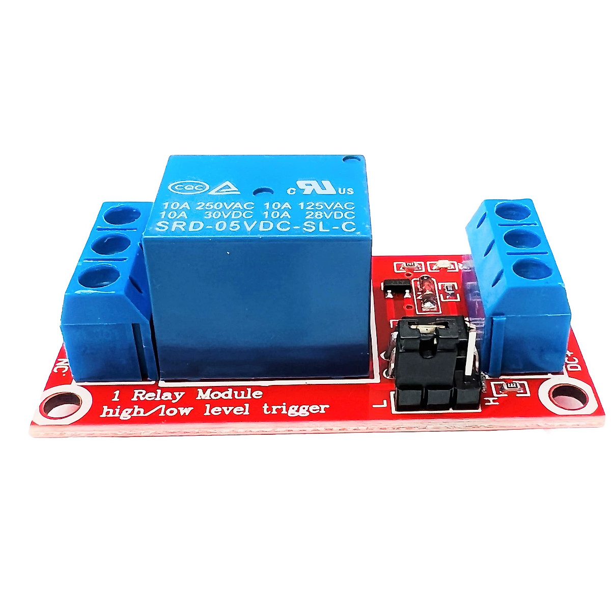 DIYables 3pcs Relay Module for Arduino, ESP32, ESP8266, Raspberry Pi, 1 Channel, 5V, High/Low Level Trigger